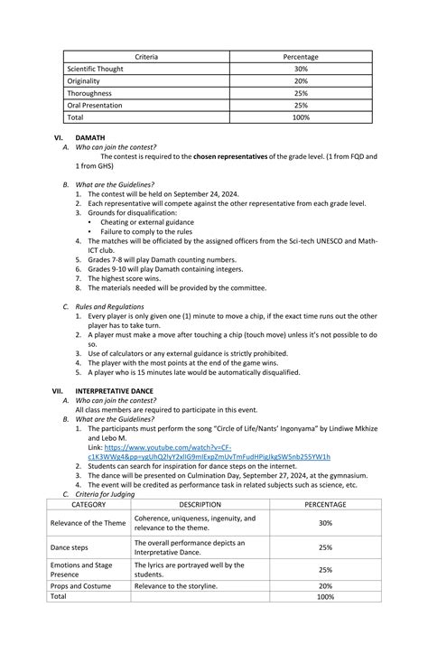 Sci Math Guidelines For The Upcoming Year Of 24 25 Pdf