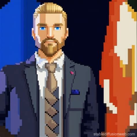 Stylish Man With Fade Hair And Beard Stable Diffusion Online