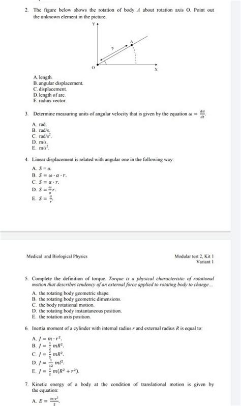determine measuring units of angular velocity that is given by the equati