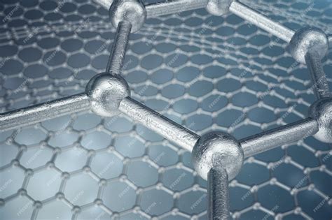 premium photo 3d rendering abstract nanotechnology hexagonal