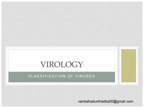 Baltimore Classification Of Viruses Presentation Pptx