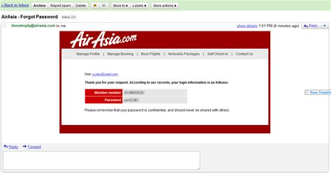 Airasia Is Using Plain Text Password • Justinmy