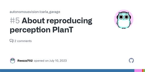About Reproducing Perception Plant · Issue 5 · Autonomousvisioncarlagarage · Github