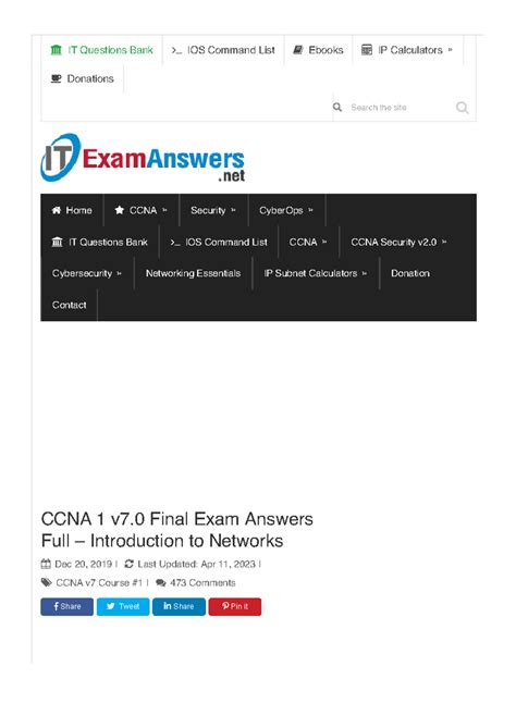 ccna 1 v7 0 final exam answers full introduction to networks share