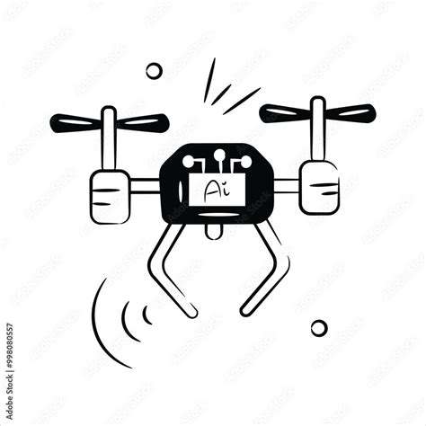 Intelligent Drones Enhanced With Ai For Smart Applications Stock Vector