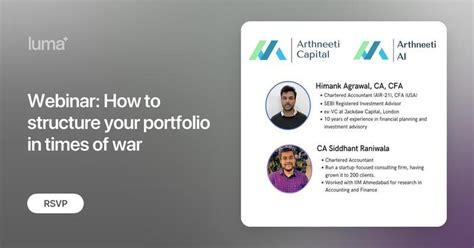 Webinar How To Structure Your Portfolio In Times Of War · Luma