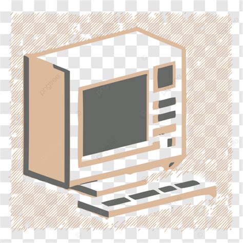 사각형 모양의 컴퓨터 아이소메트릭 그림 벡터 흰색 배경에 워크스테이션의 단순한 다채로운 아이콘 그림자 없음 작은 프레임 중앙 Png 일러스트 및 벡터 에 대한 무료
