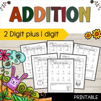 Digit Plus Digit Addition By The Rabbit Studio TPT