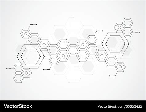 Abstract Hexagonal Molecular Structures Royalty Free Vector