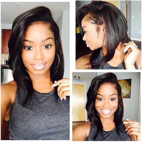 Wavy Full Lace Human Hair Bob Wigs For Black Women Bob Cut Lace Front