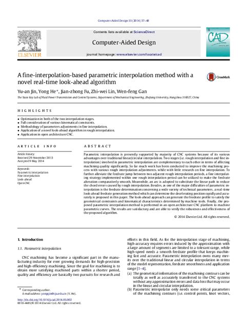 pdf computer aided design a fine interpolation based parametric