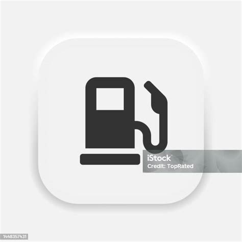 주유소 아이콘 벡터입니다 뉴모피즘 스타일의 자동차 기호에 연료를 보급하기 위한 총이 있는 주유소 기둥 벡터 Eps 10 가솔린에 대한 스톡 벡터 아트 및 기타 이미지