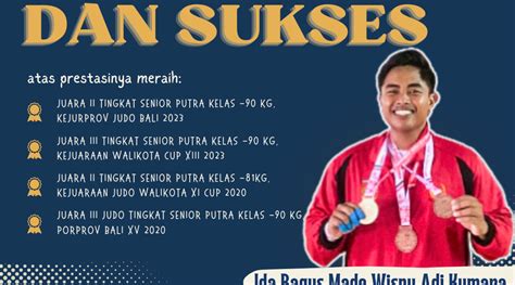 Ida Bagus Made Wisnu Adi Kumara Atlet Judo Nasional Dari Ut Denpasar