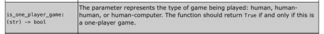 Solved Isoneplayergame Str Bool The Parameter