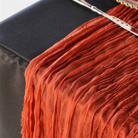 Premium Cheesecloth Table Runner 16ft X 25 Rust Cv Linens