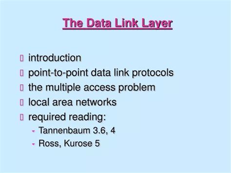 PPT The Data Link Layer PowerPoint Presentation Free Download ID