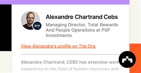 Alexandre Chartrand Cebs Managing Director Total Rewards And People