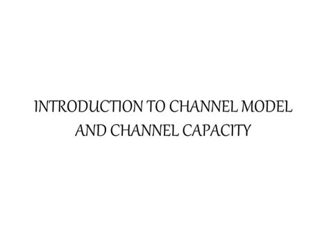 Binary Symmetric Channel Review PPTX