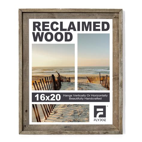 Rustic 16x20 Picture Frame Reclaimed Barnwood Frame With Tempered
