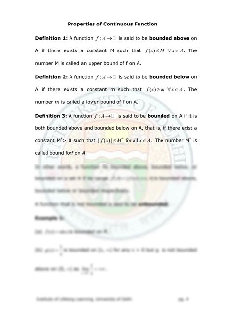 Solution Properties Of Continuous Function Studypool