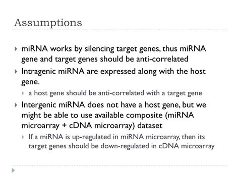 Ppt Improving Mirna Target Genes Prediction Powerpoint Presentation