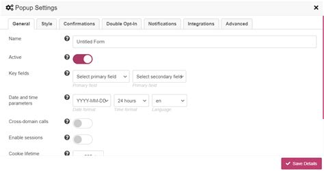 green popups documentation