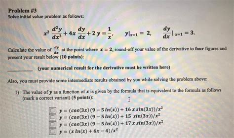 solved problem 3 solve initial value problem as follows 1