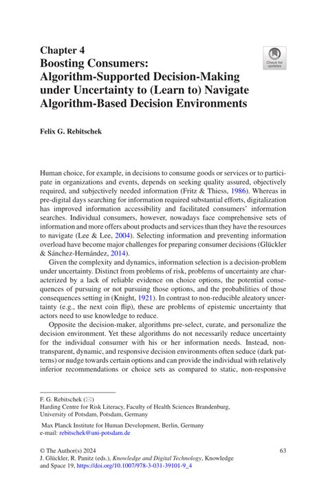 Pdf Boosting Consumers Algorithm Supported Decision Making Under
