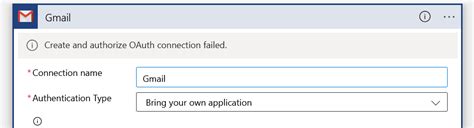 Azure Logic App And Gmail Create And Authorize Oauth Connection Failed