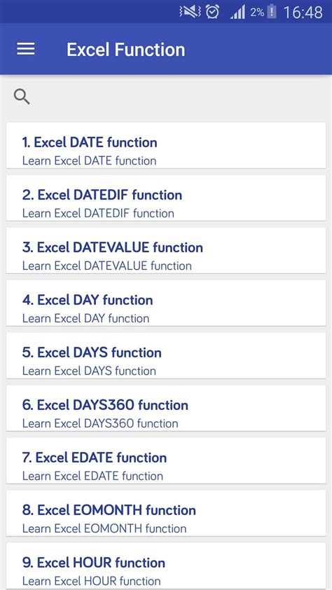 Learn Excel Complete Formulas Free Apk For Android Download