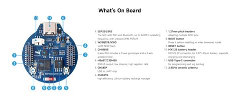 Waveshare Esp32 S3 Development Board 32 Bit Lx7 Dual Core Processor Integrates Gc9a01 Display