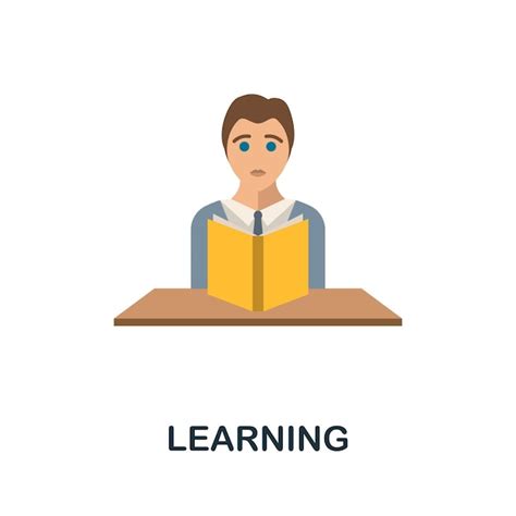 Premium Vector Learning Flat Icon Colored Sign From Machine Learning