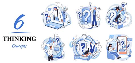 Problem Solving Concept Woman Wondering Royalty Free Vector