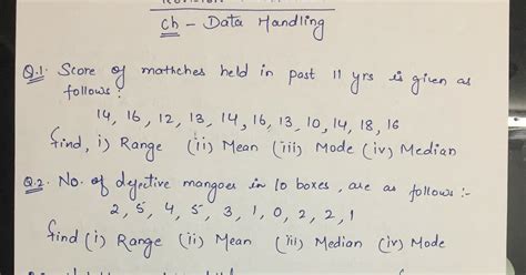 APSG Class Worksheet On Data Handling
