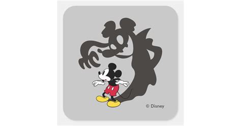 Spooky Halloween Mickey Mouse Square Sticker Zazzle