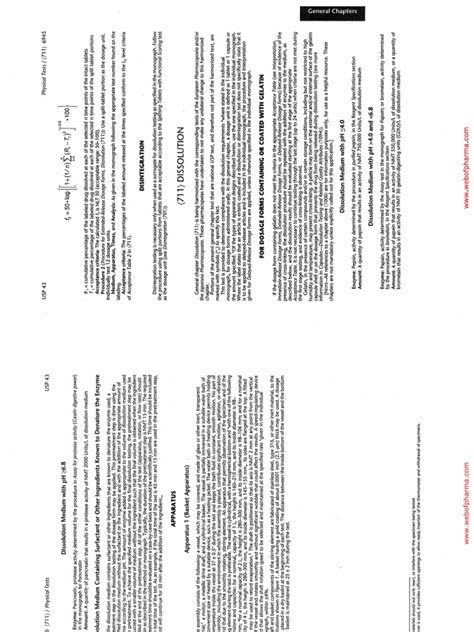 2020 Usp 43 Nf 38 Dissolution 711 Pdf