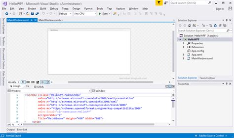 WPF C Membuat Aplikasi Pertama Hello World