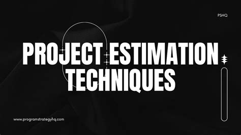 32100 Project Estimation Techniques For Software And Digital Products