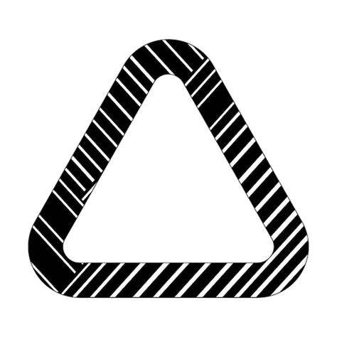 Premium Photo Triangle Icon Black White Diagonal Lines
