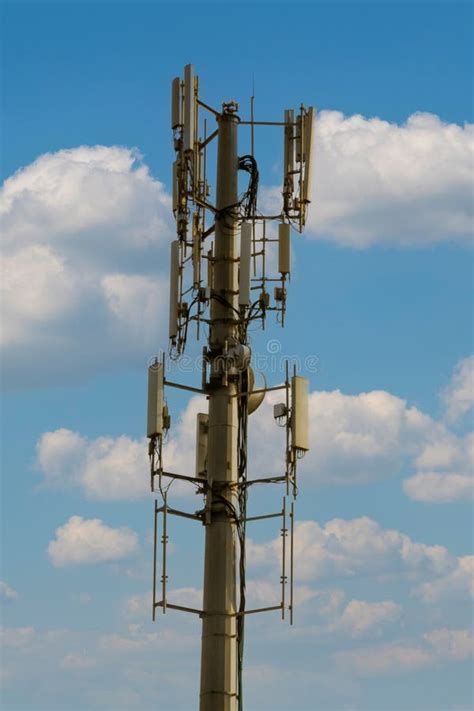 Cellular Tower Against A Clear Sky In The Galilee Stock Image Image Of Vehicle Signal 357319939