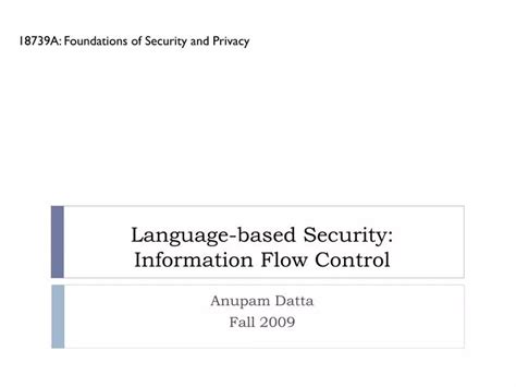 Ppt Language Based Security Information Flow Control Powerpoint Presentation Id1535769