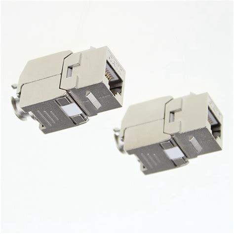 12 Pcs Rj45 Keystone Cat7 Cat6a Shielded Ftp Zinc Grandado
