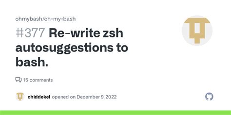Re Write Zsh Autosuggestions To Bash · Issue 377 · Ohmybashoh My