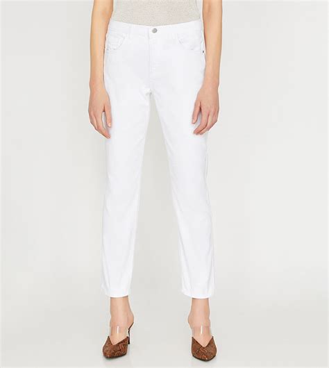 اشتري كوتون بنطال جينز بوي فريند بلون أبيض 6ستريت المملكة العربية