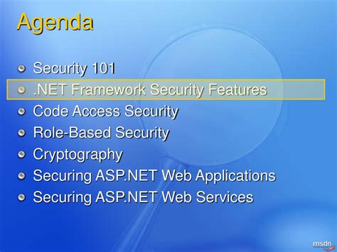 Ppt Net Framework Application Security Overview Powerpoint