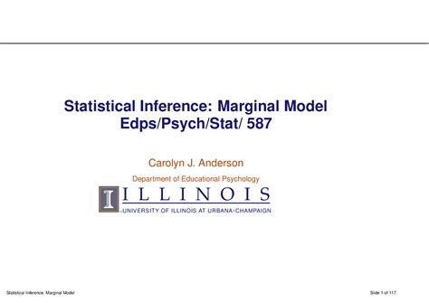 Statistical Inference Marginal Model Lab 3 Stat 587 Docsity