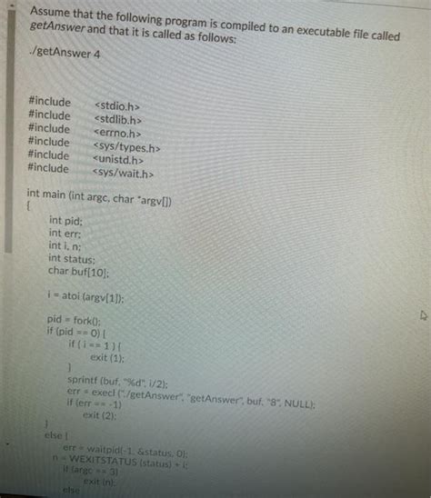 Solved Assume That The Following Program Is Compiled To An