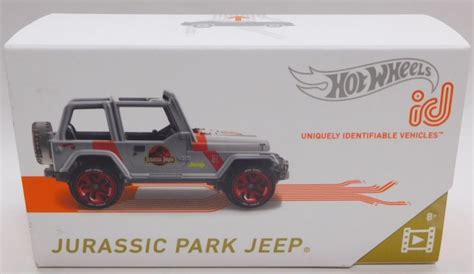 2019 Hot Wheels Id 【jurassic Park Jeep】 Silverid New Cast