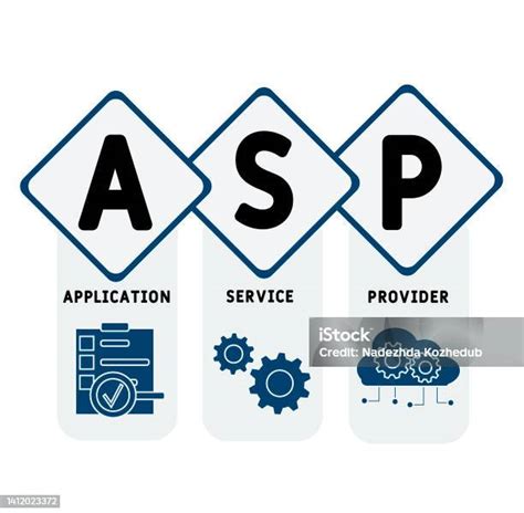 asp application service provider acronym stock illustration download