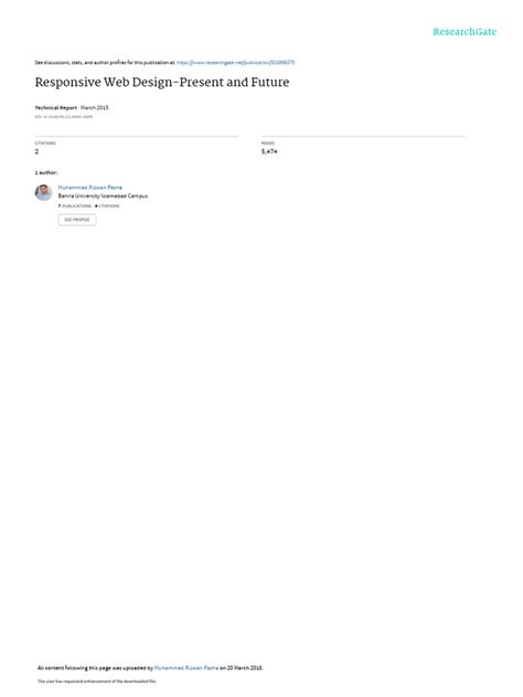 Responsivewebdesign Presentandfuturebymrizwanpasha Download Free Pdf